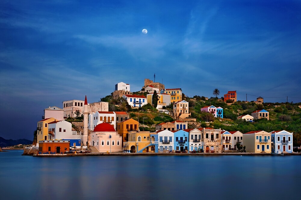 "Night falling in Kastelorizo" by Hercules Milas | Redbubble
