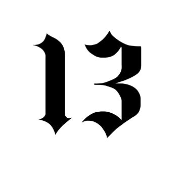 "13" Sticker for Sale by emilierennie | Redbubble