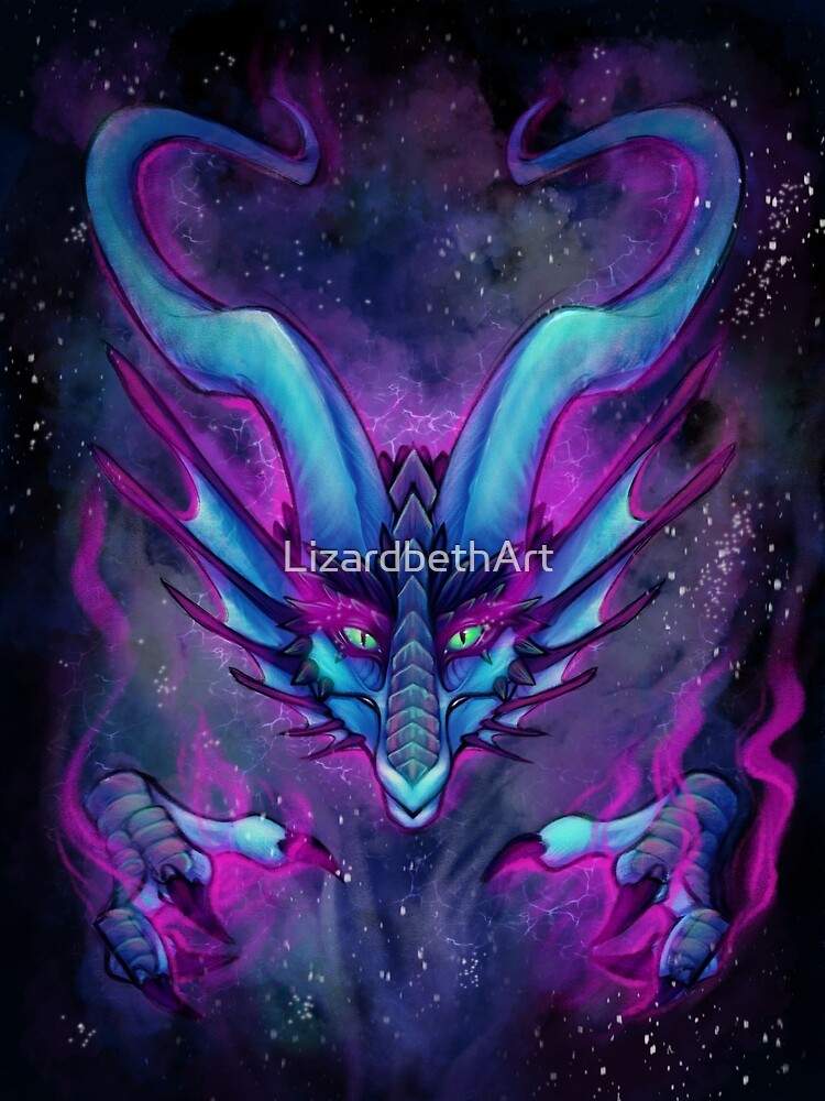 "Galactic Dragon" by LizardbethArt | Redbubble