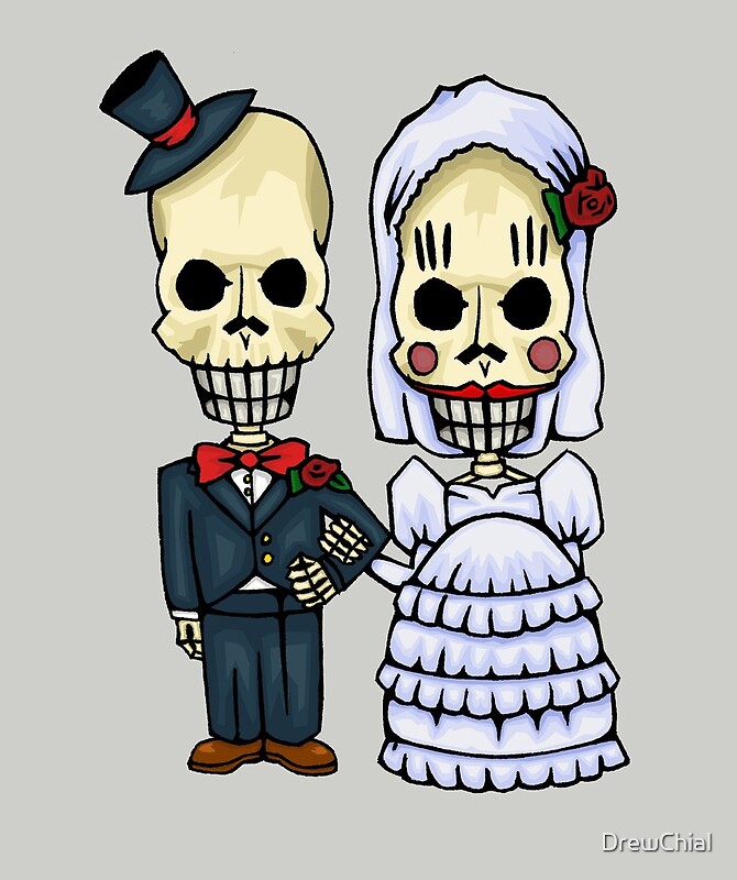 "The Skeleton Wedding Couple" by DrewChial | Redbubble