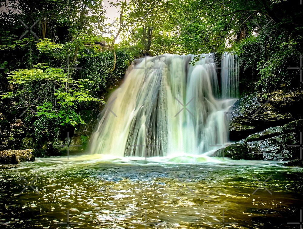 "Janet's Foss waterfall" by Yellow-14 | Redbubble