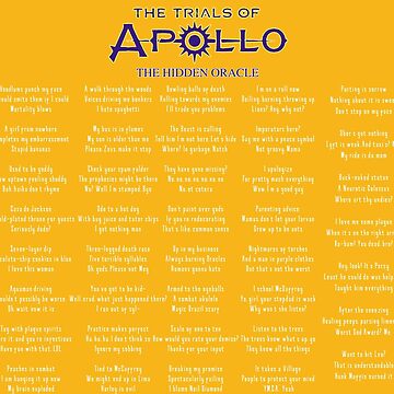 "All Apollo haikus, The Hidden Oracle" Poster for Sale by dutchchu ...