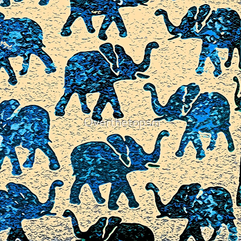 "Elephant Walk Abstract" by Overthetopsm | Redbubble