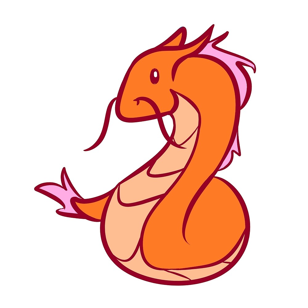 "Cute Sunset Dragon" by ComfyKat | Redbubble