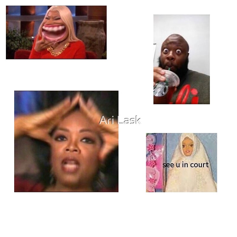 "reaction meme sticker pack of four" by Ari Lask | Redbubble