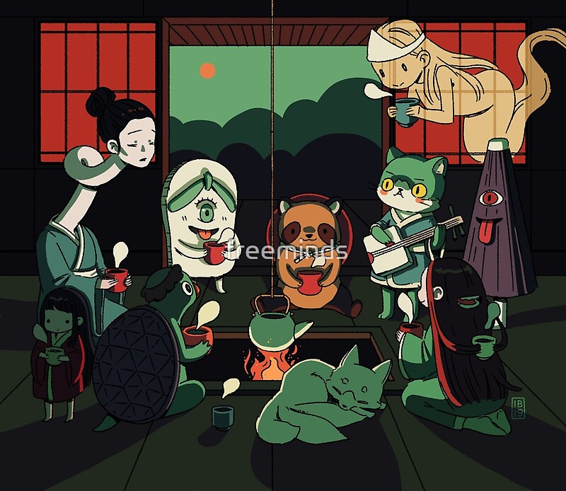 "Yokai Tea Party" by freeminds | Redbubble