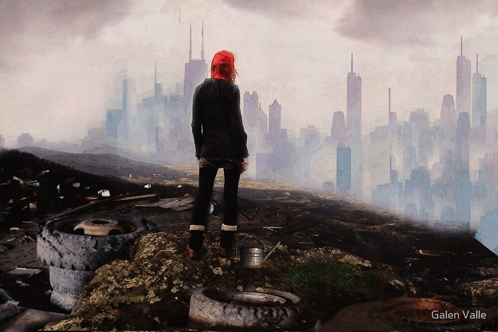"Urban Human Urban Fantasy Dystopian Art" by Galen Valle | Redbubble