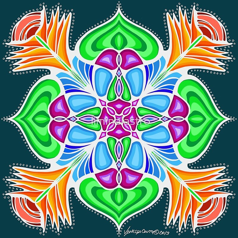 "Tropical Flowers Mandala" by liminalastro | Redbubble