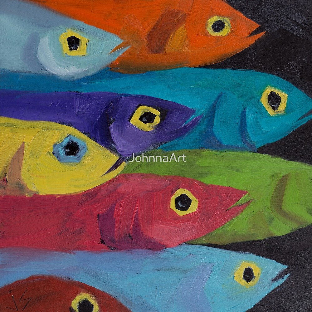 "Fish Fiesta! " by JohnnaArt | Redbubble
