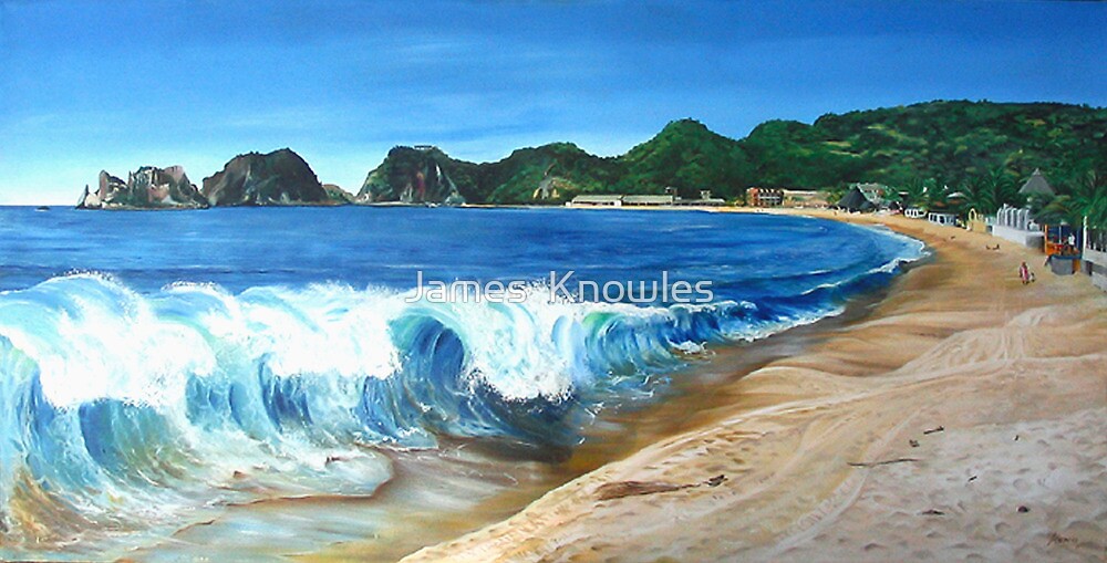 ""Playa Melaque" - oil painting of a Mexican beach" by James Knowles ...
