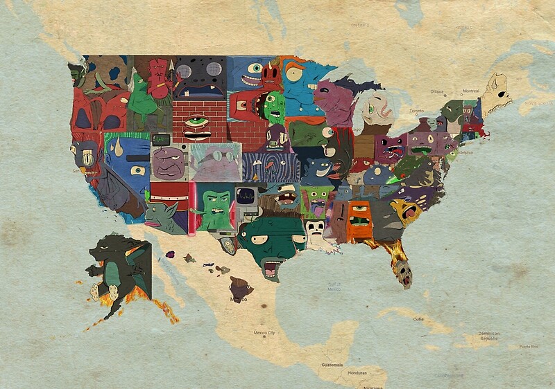 "The United States of America" by Daniel Lipsky | Redbubble