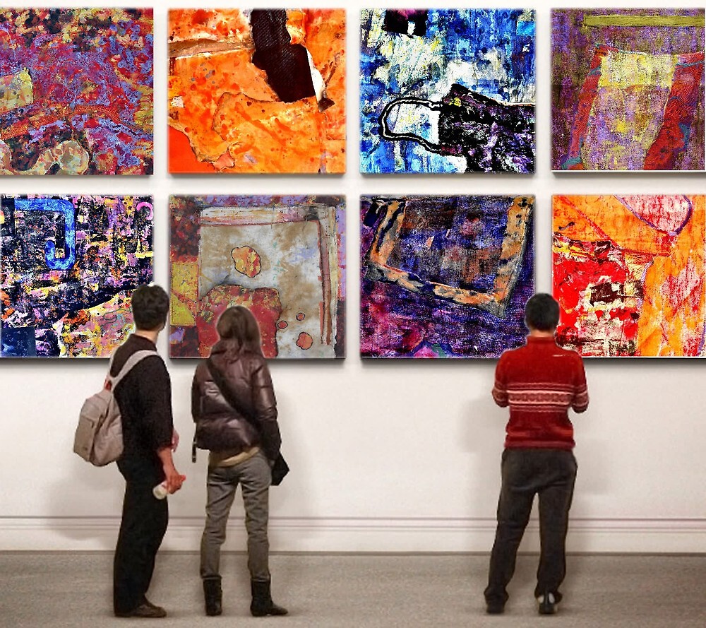 "Eight Abstract Expressionist Paintings And Textiles " by Richard Tuvey ...