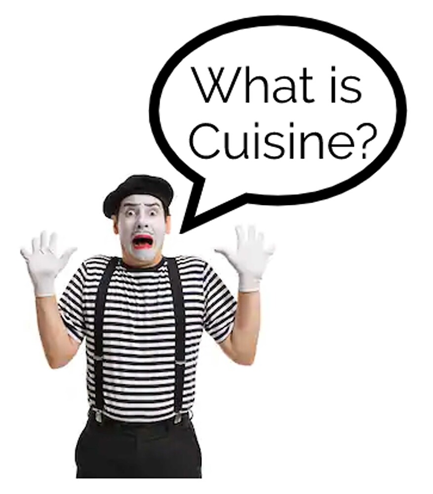 "Mime asking "What is Cuisine?"" by StanSquared | Redbubble