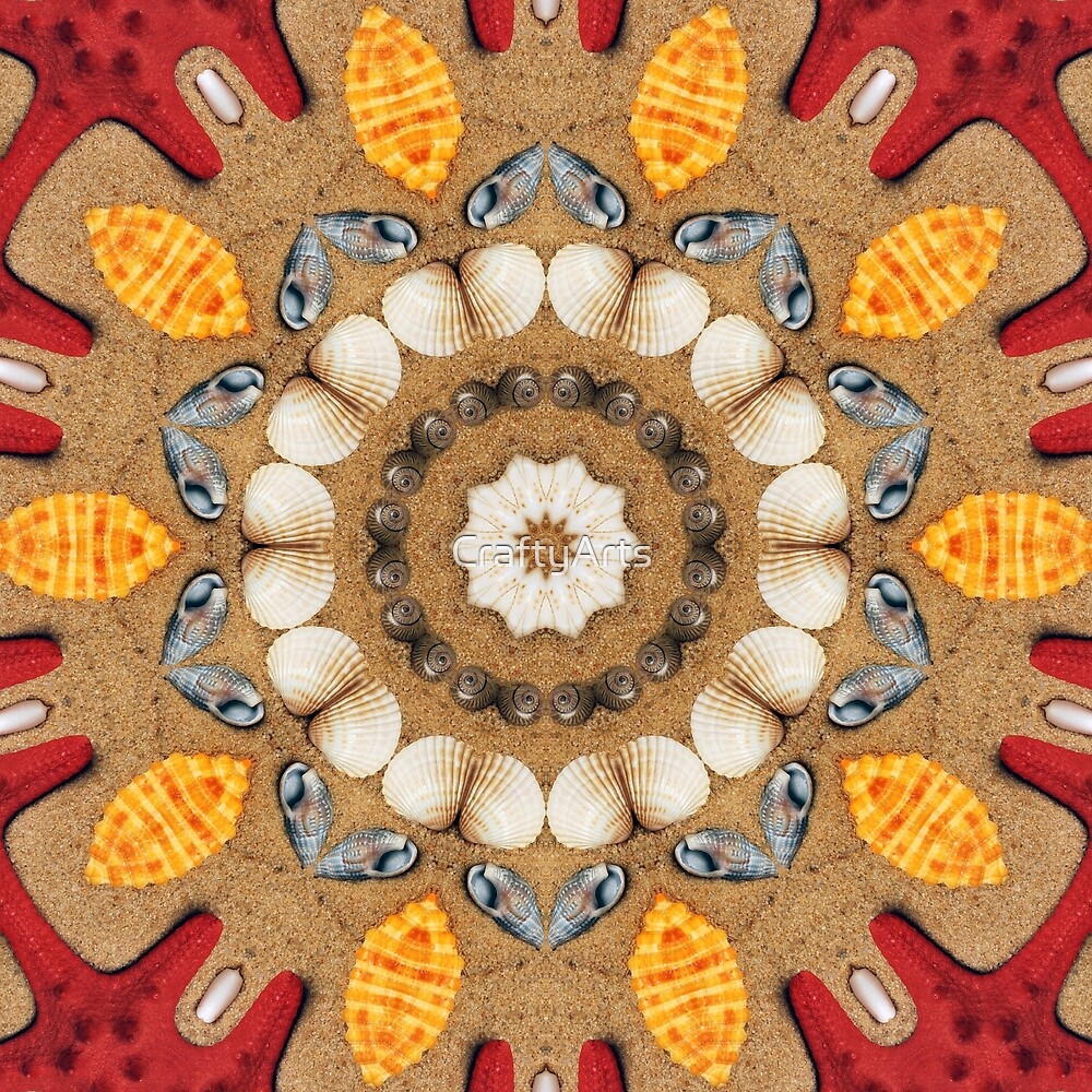 "Beach shells kaleidoscope" by CraftyArts | Redbubble