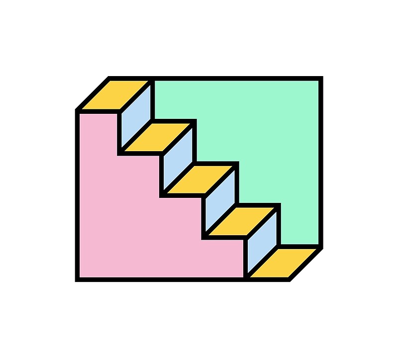 "Trippy Stairs Illusion" by too-rare | Redbubble