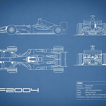 "The F2004 GP Blueprint" Journal for Sale by rogue-design | Redbubble