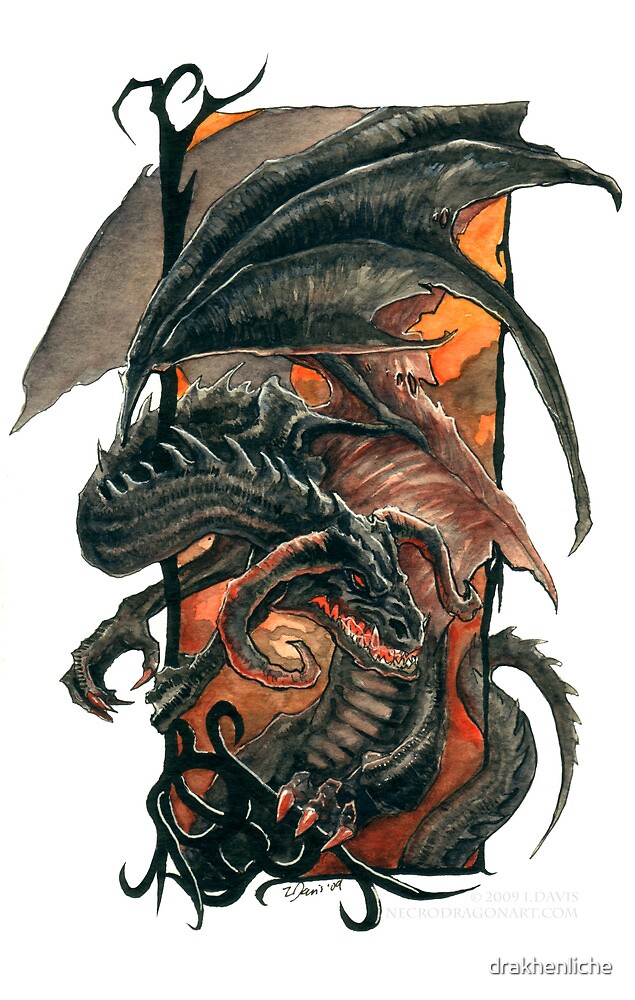 "Fiery Black" by drakhenliche | Redbubble