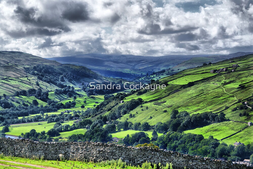 "View of Swaledale" by Sandra Cockayne | Redbubble