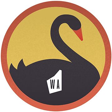 "Western Australia Swan Logo: A Vintage Black Swan Emblem" Sticker for ...