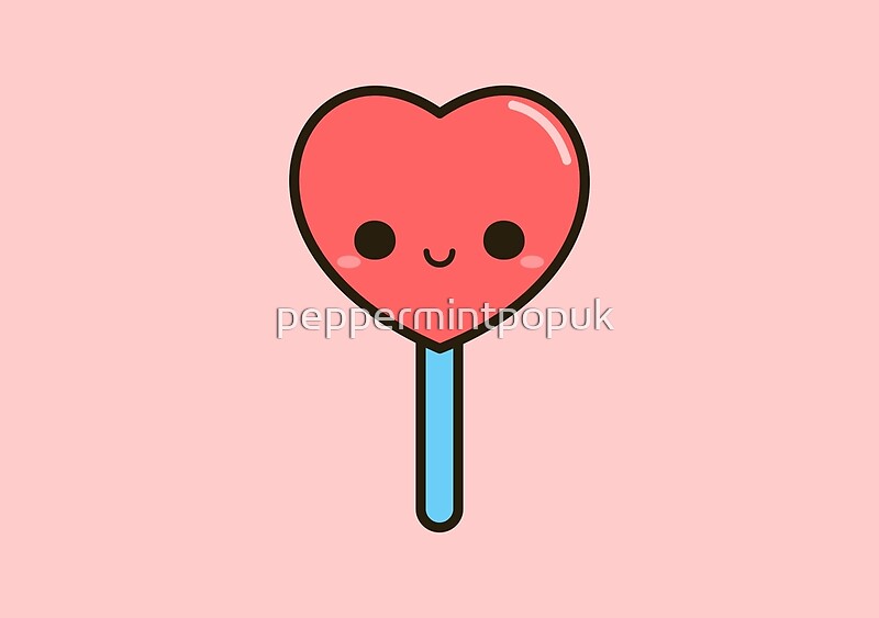 "Cute heart lollipop" by peppermintpopuk | Redbubble