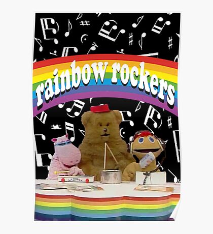 Bungle George Rainbow Zippy: Posters | Redbubble
