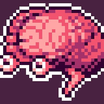 "Creepy Pixel Brain" Sticker for Sale by Hankonen | Redbubble