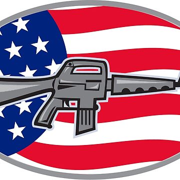 "Armalite M16 Rifle Flag" Art Board Print for Sale by bluegrassdecals ...