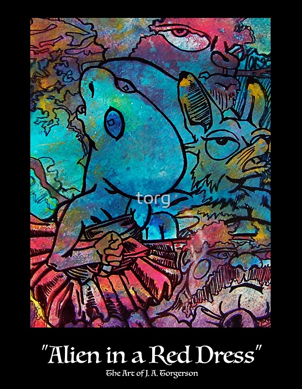 "Alien in a Red Dress" by torg | Redbubble