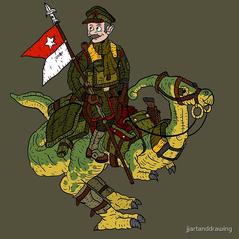 "dinosaur soldier, soviet military dino cavalry, (historically accurate ...