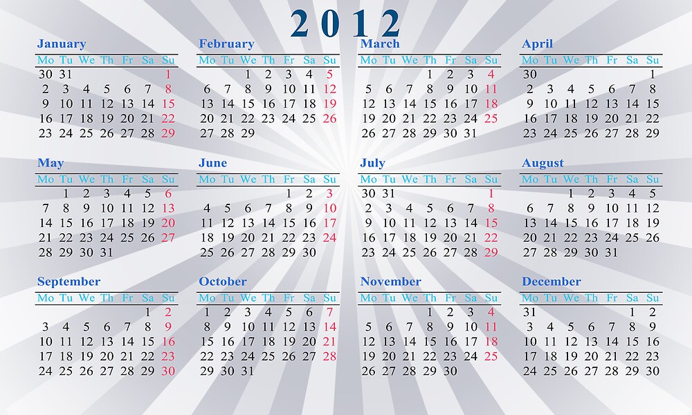 "calendar 2012" by rajeshbac | Redbubble