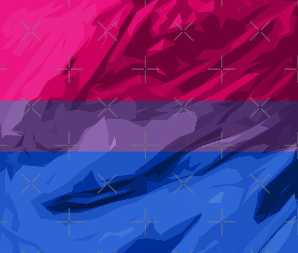 "Textured Abstract Bisexual Pride Flag Large Series 2" by ...