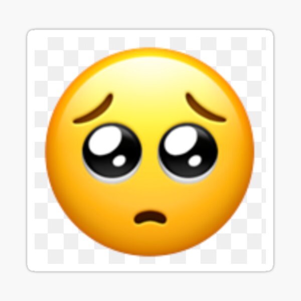 Sad Face Emoji Stickers | Redbubble