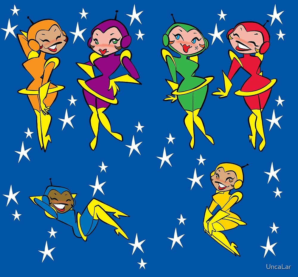 "Space Pin Up Babes" by UncaLar | Redbubble