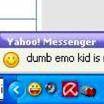 "dumb emo kid is now online" Sticker for Sale by longtimefrog | Redbubble