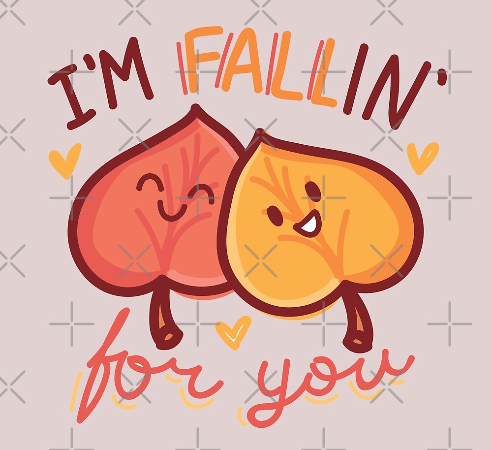 "Autumn falling in love pun" by Earthsavers | Redbubble