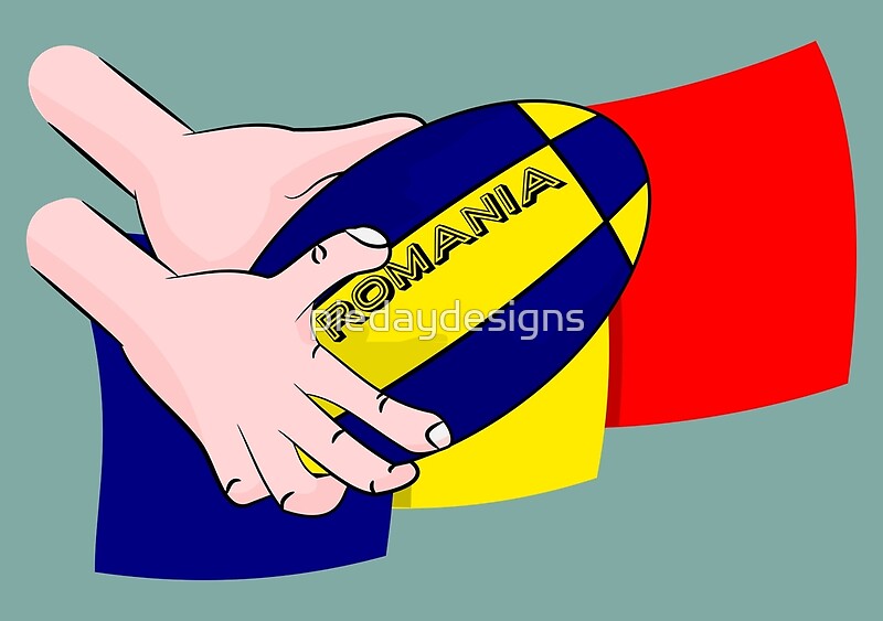 "Rugby Romania Flag" by piedaydesigns | Redbubble