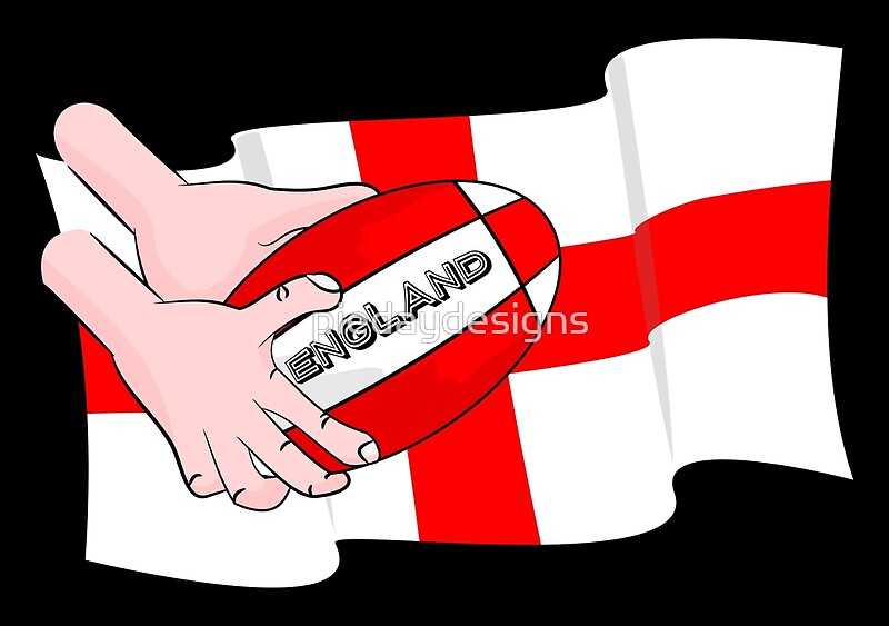 "Rugby England Flag" by piedaydesigns | Redbubble