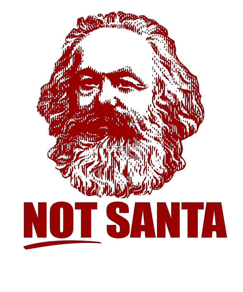 "NOT SANTA! Karl Marx Funny Marxist Red Christmas Communist Meme " by ...