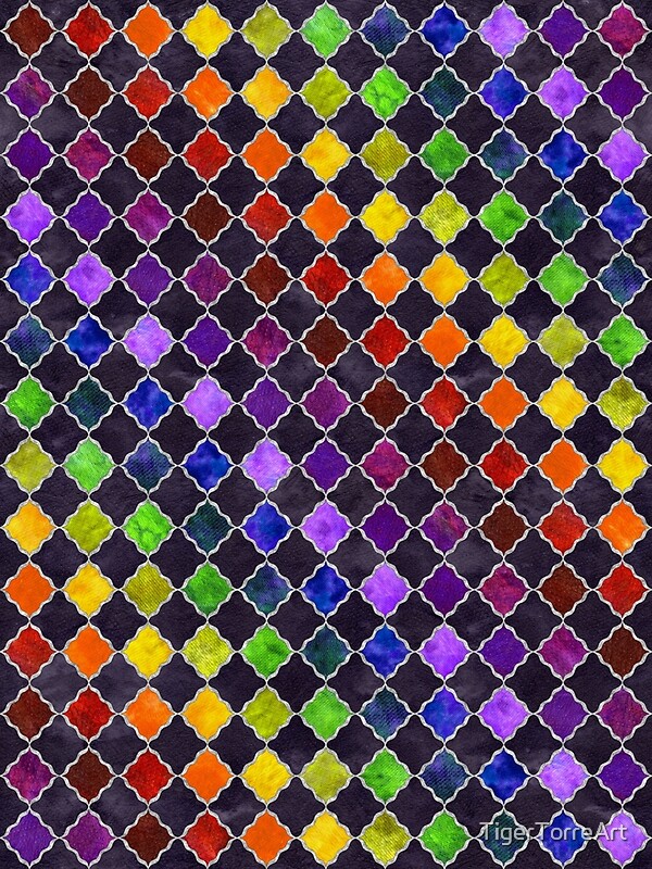 "Rainbow Arabesque Digital Quilt" by TigerTorreArt | Redbubble