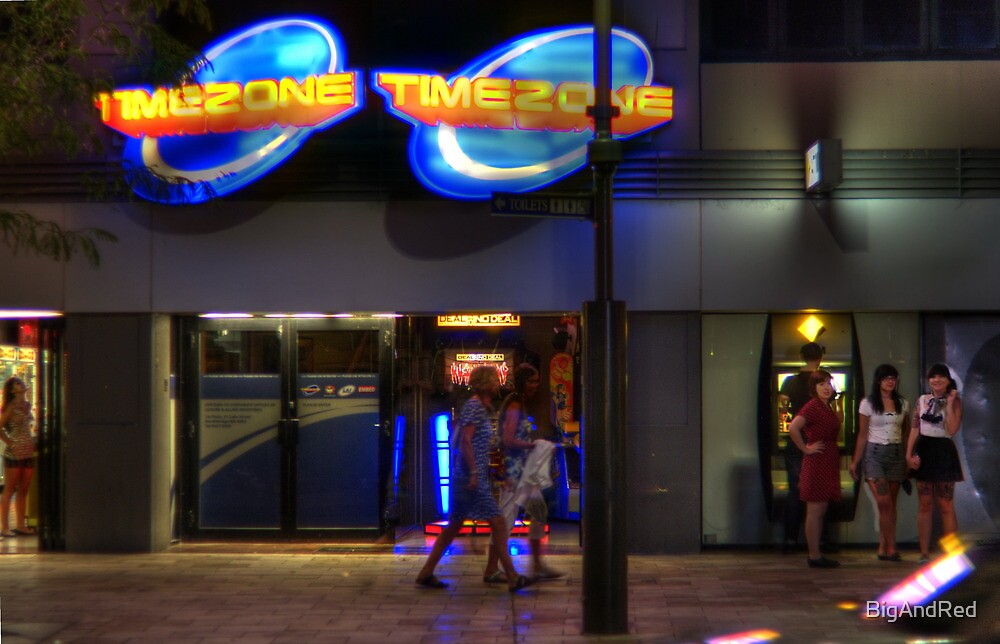 "Timezone, Northbridge at night" by BigAndRed | Redbubble