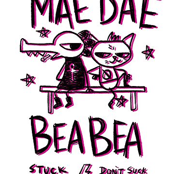 "Mae Dae and Bea Bea" Sticker for Sale by breckinbubble | Redbubble