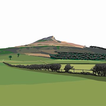 "Roseberry Topping" Sticker for Sale by Richard O'Neill | Redbubble