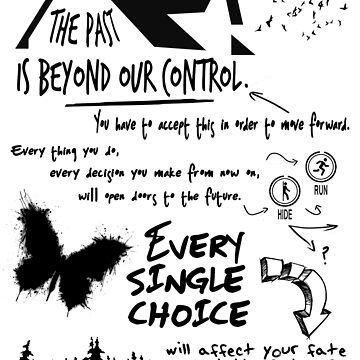 "THE PAST IS BEYOND OUR CONTROL - UNTIL DAWN" Sticker for Sale by ...