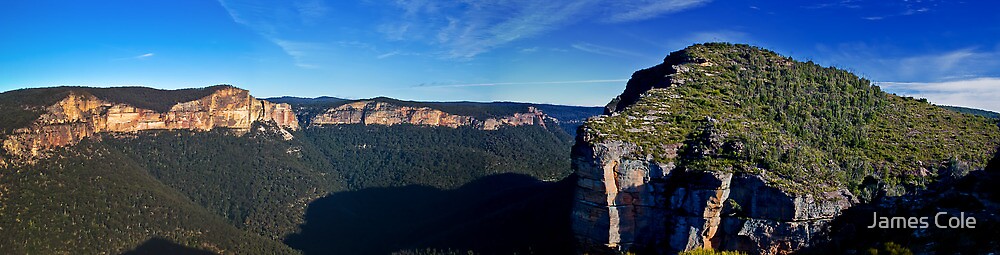 "Blue Mountain Canyon Abyss Panorama" by James Cole | Redbubble