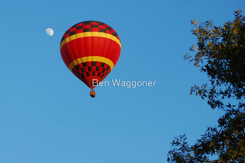"Red Balloon and the moon" by Ben Waggoner | Redbubble