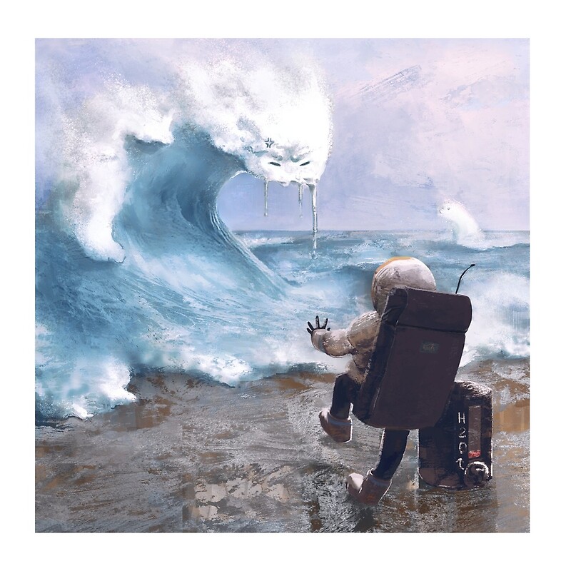 "The BIG (and angry) wave." by mari-ryats | Redbubble