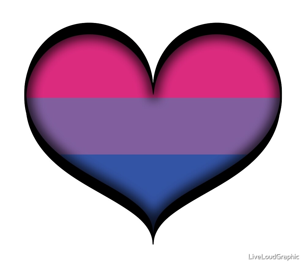 "Bisexual Heart" by LiveLoudGraphic | Redbubble