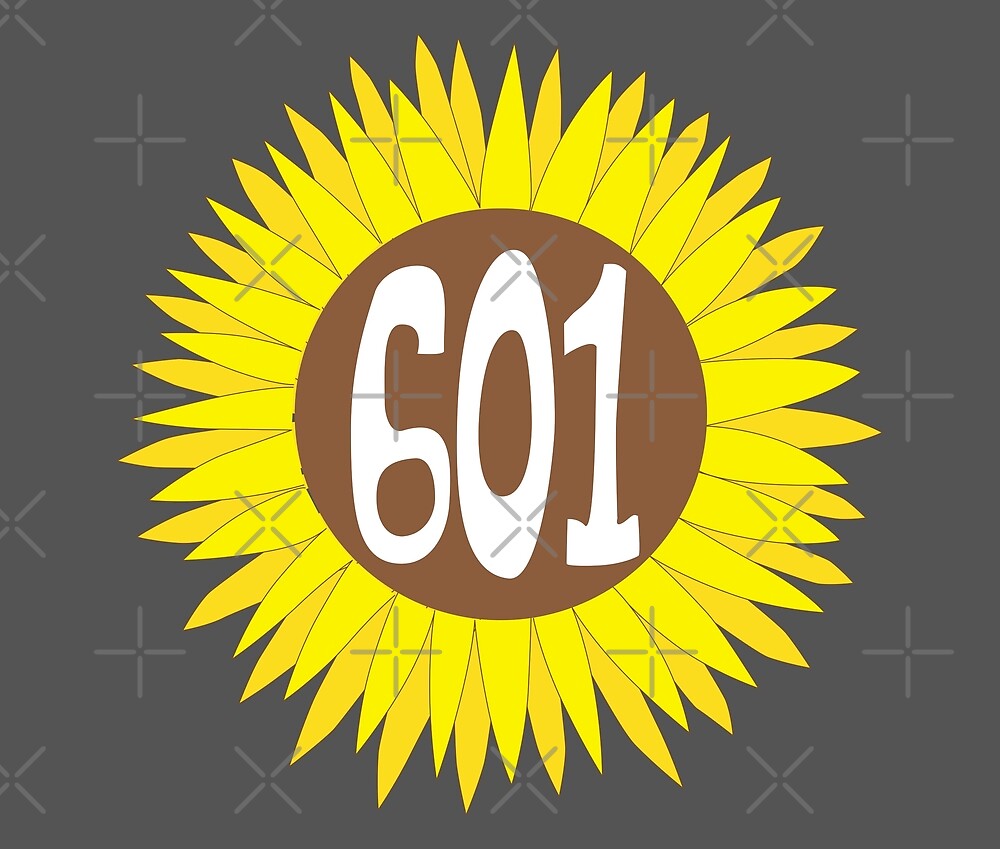 "Hand Drawn Mississippi Sunflower 601 Area Code" by itsrturn | Redbubble