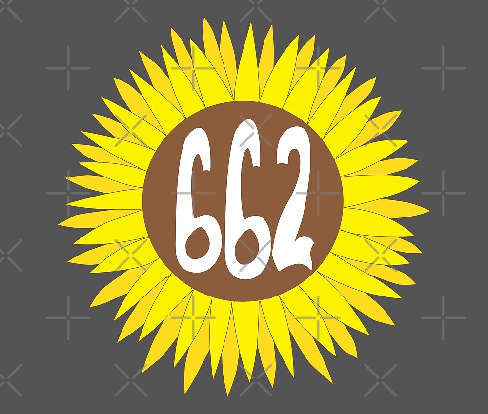 "Hand Drawn Mississippi Sunflower 662 Area Code" by itsrturn | Redbubble