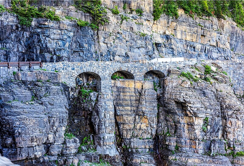 "Triple Arch Bridge, Glacier National Park" by Bryan Spellman | Redbubble